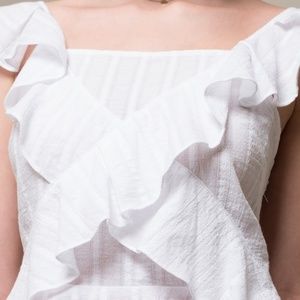 Moon River | Tops | Criss Cross Ruffle Top | Poshmark